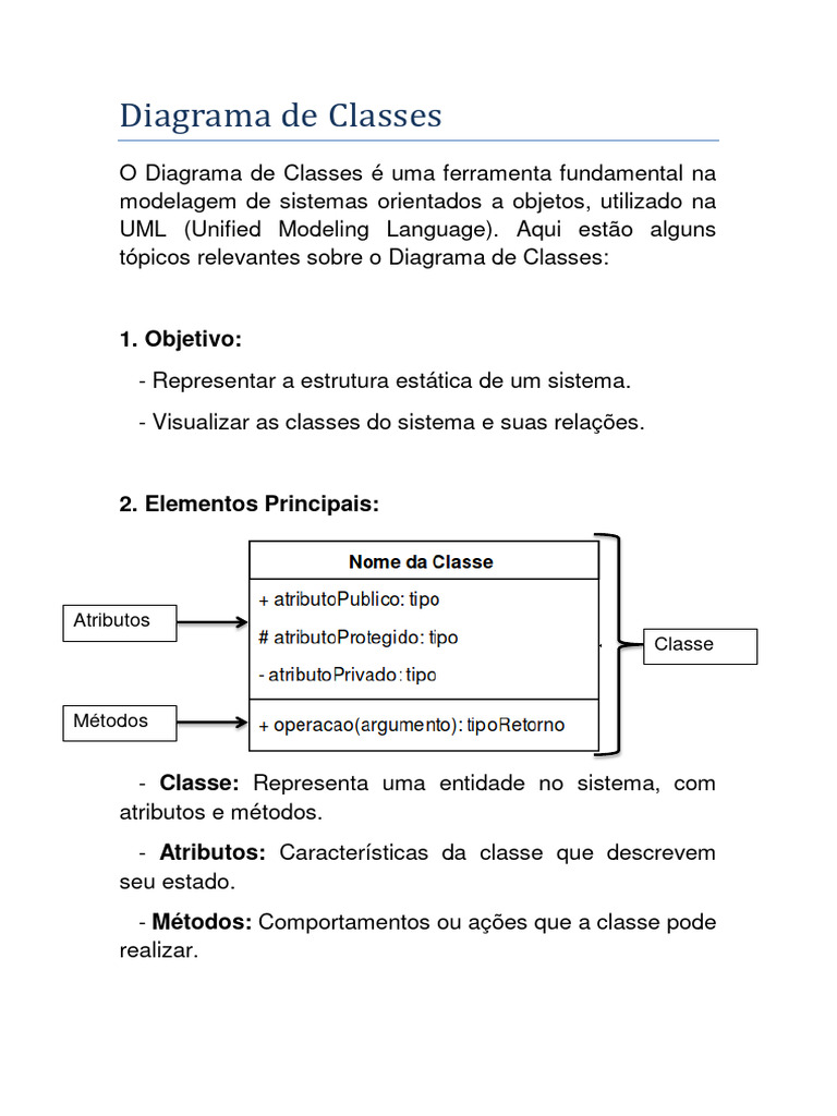 Diagrama de Classes - Resumo | Download grátis PDF | Classe ... Diagrama de Classes - Resumo | Download grátis PDF | Classe ...