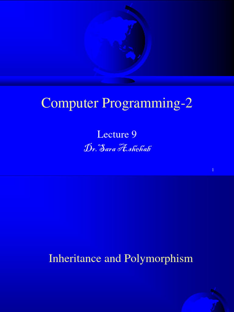 Lecture 9 2 Pdf Method Computer Programming Inheritance Object Oriented Programming 5200