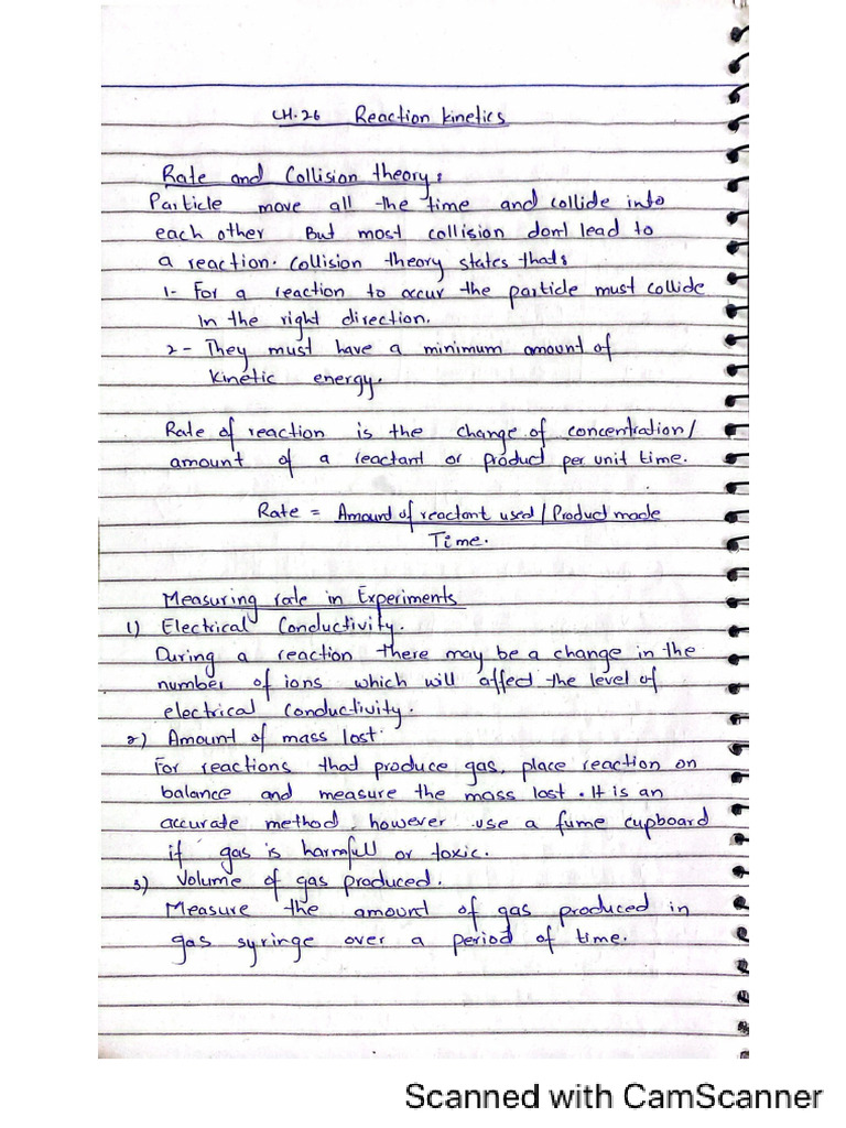 Reaction Kinetics A Level Chemistry | PDF