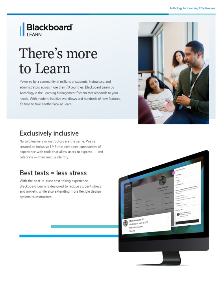 Anthology-Blackboard Learn For IT-Data Sheet - V4 - 0523 - EN - NA | PDF | Learning | Behavior ...