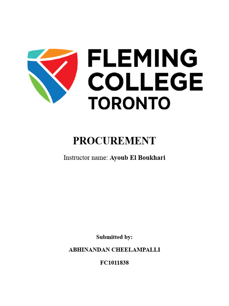 Procurement Assignment | PDF