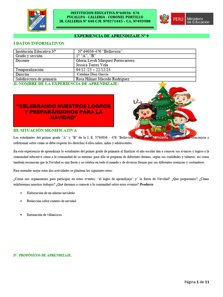 Experiencia De Aprendizaje 9 Oficial Pdf Comunicación No Verbal