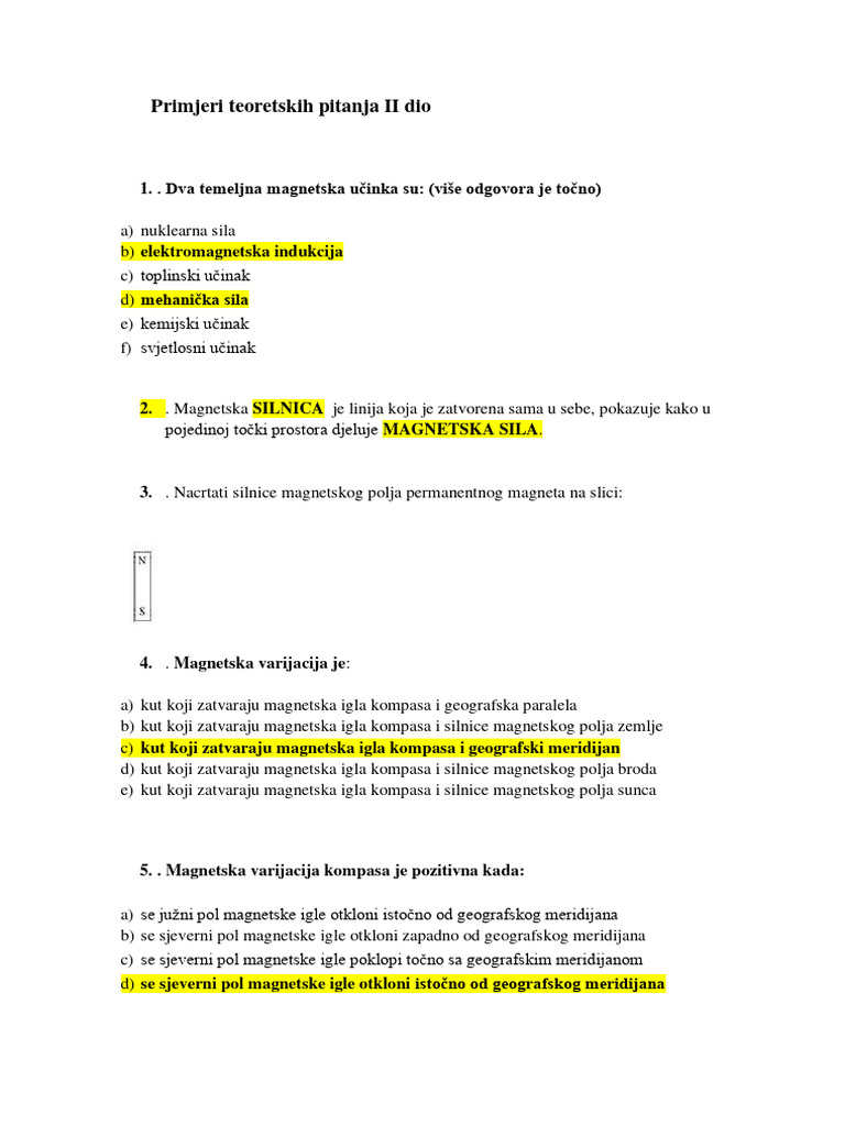 Teorija El 2.kol | PDF