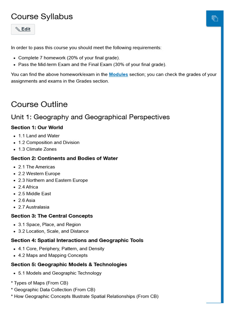 AP Human Geography Course Syllabus 2025 | PDF | Agriculture | Geography
