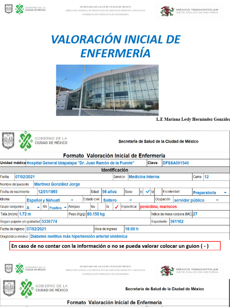 3,4.valoración Inicial y Continua 2021 | PDF | Enfermería | Médico