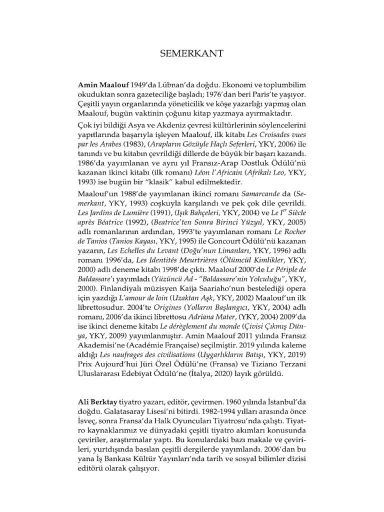 Semerkant PDF Tadimlik | PDF