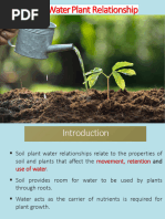 Lecture 24 - Soil Water-Plant Relationship | PDF