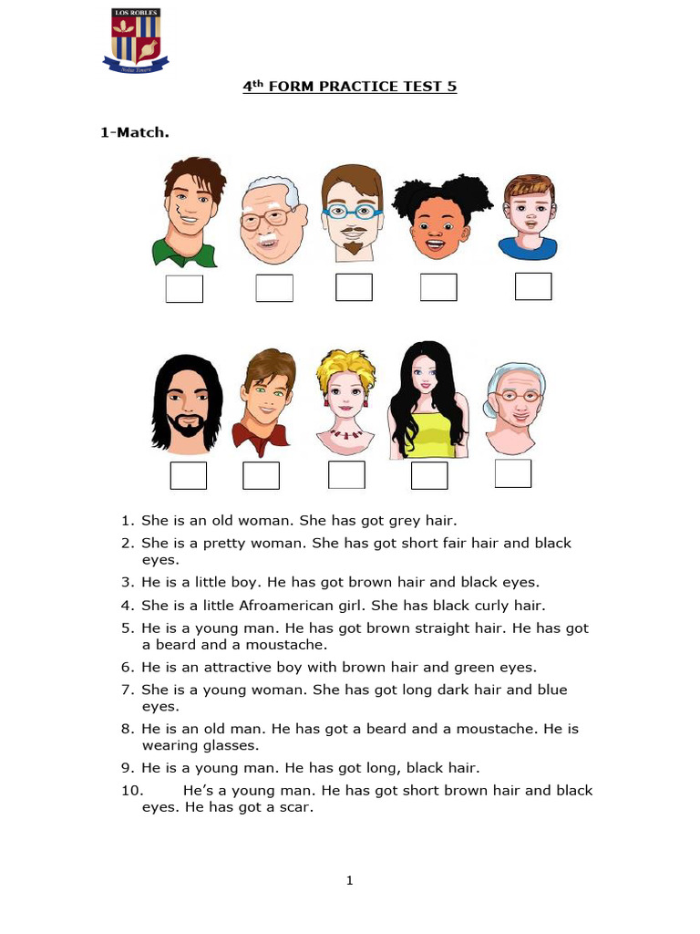 4th Form Practice Test 5 - 184220 | PDF