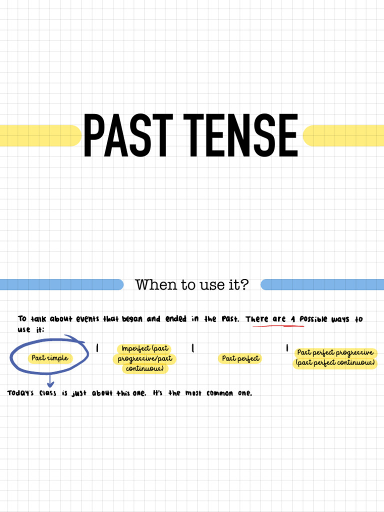 Past Tense | PDF | Grammatical Tense | Linguistics