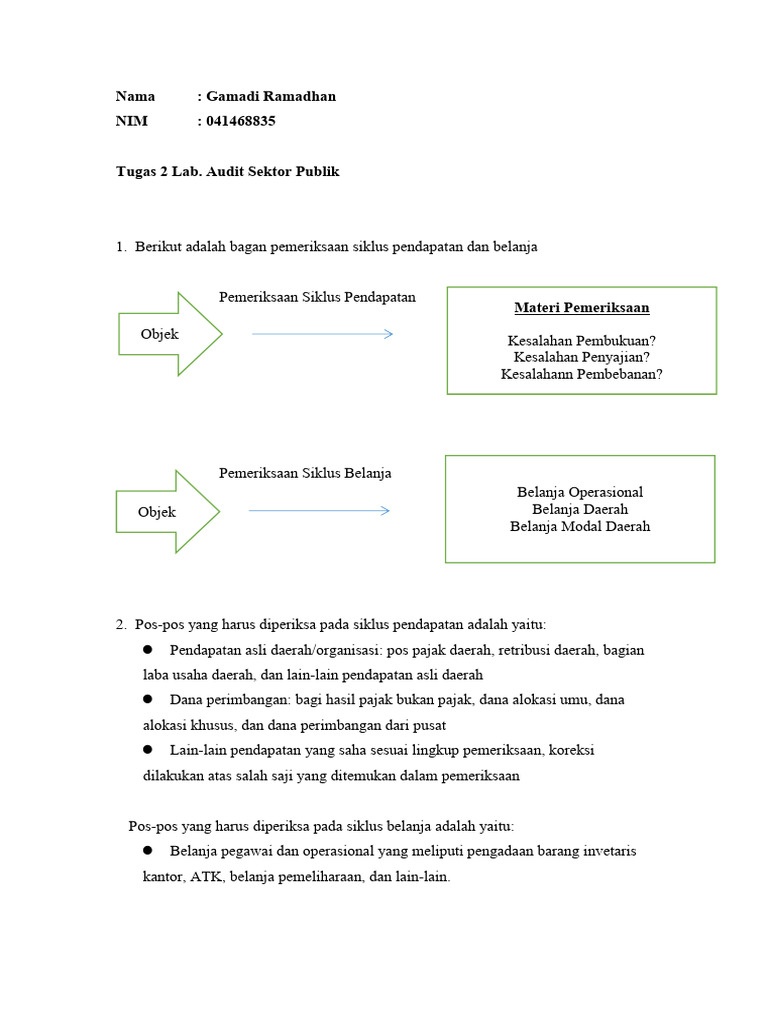 Tugas 2 Lab Audit Sektor Publik | PDF