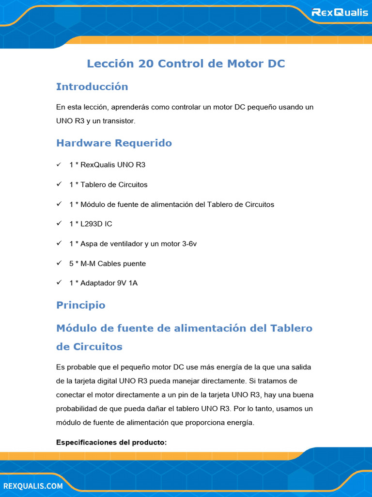 Lección 20 Control de Motor DC | PDF | Fuente de alimentación | Bienes ... Lección 20 Control de Motor DC | PDF | Fuente de alimentación | Bienes ...