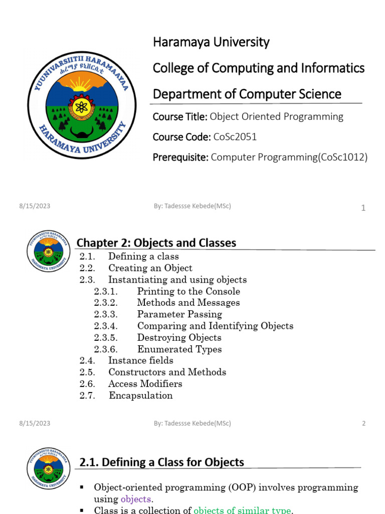 OOP Chapter 2 | PDF | Method (Computer Programming) | Parameter ... OOP Chapter 2 | PDF | Method (Computer Programming) | Parameter ...
