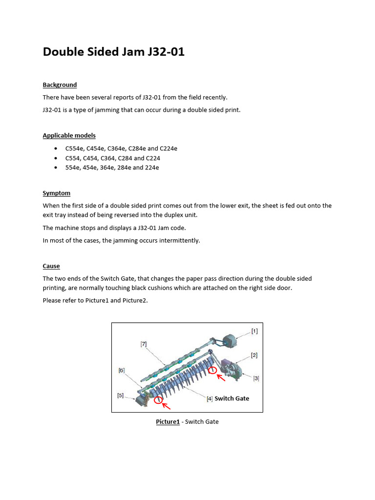 Double-Sided Print Jam Fix | PDF