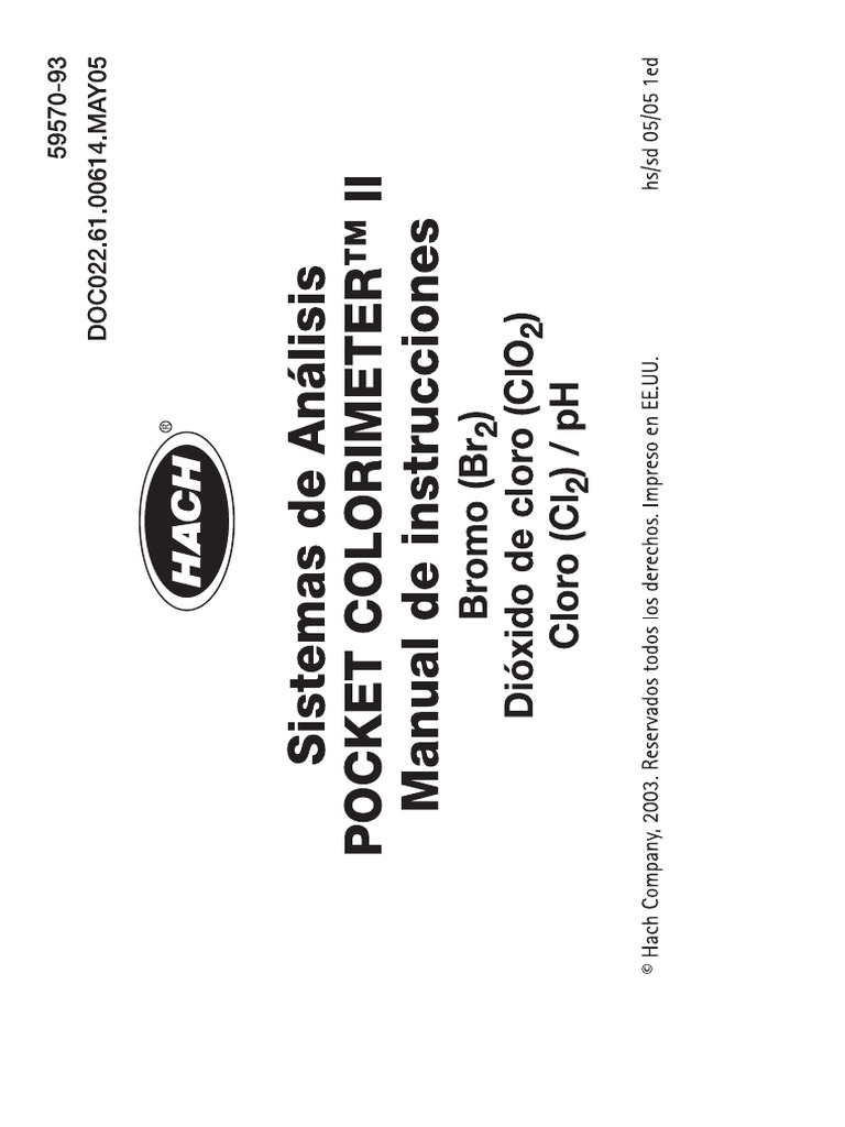 Colorimetro Pocket Hach | PDF