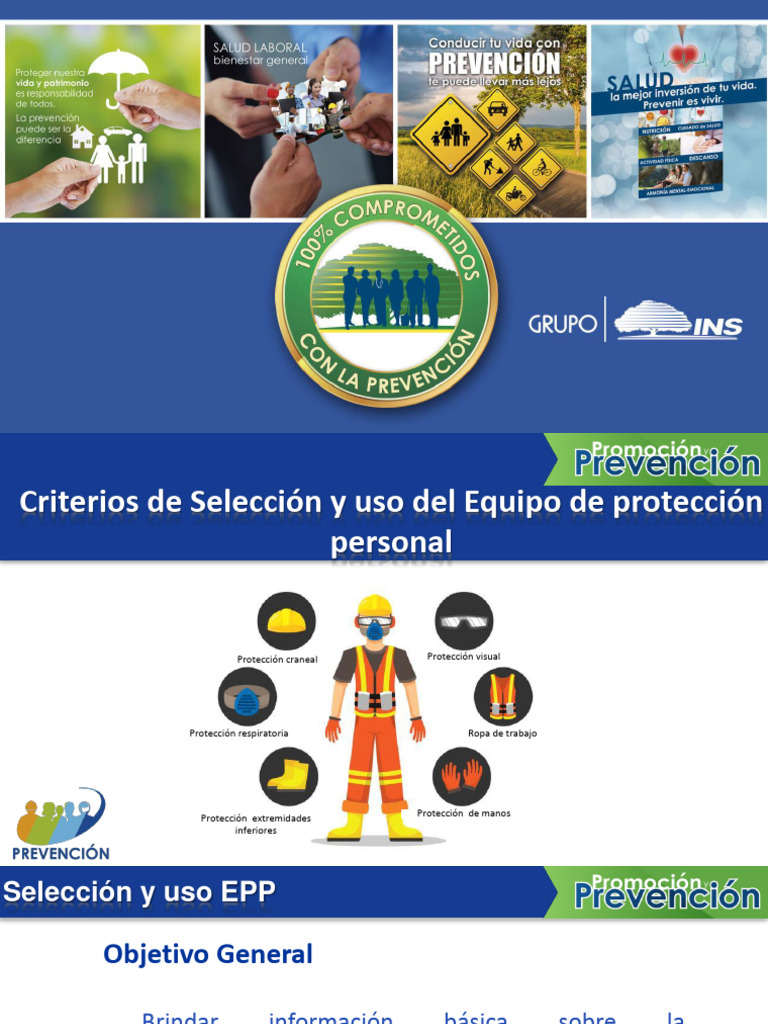 Criterios de Selección y Uso Del EPP Ene 2020 | PDF | Seguridad y salud ocupacional | Ciencias ...