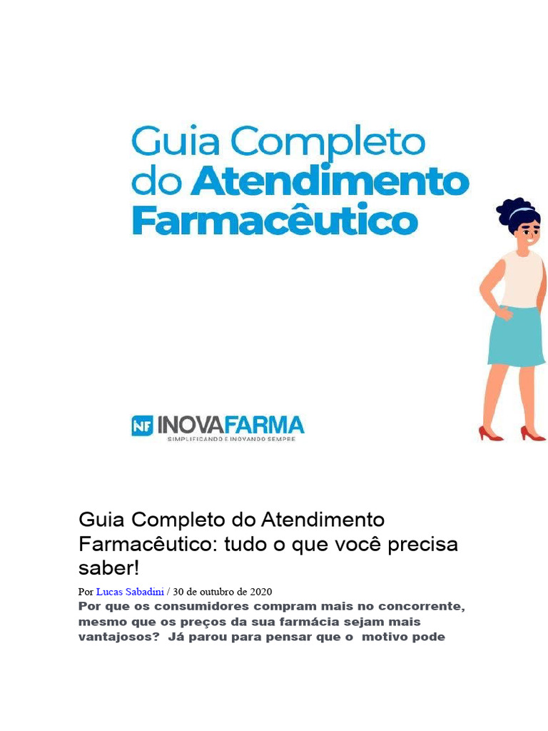 Guia Completo Do Atendimento Farmacêutico | PDF | Farmacêutico | Farmácia