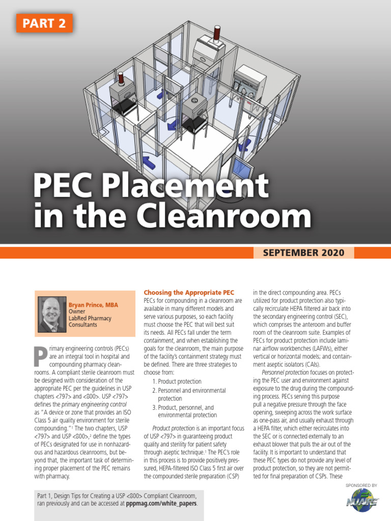 Primary Engineering Control Placement in The Cleanroom | PDF | Equipment | Tools