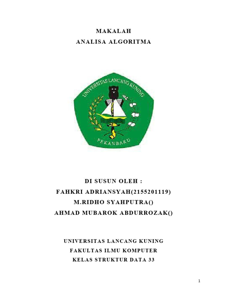 Analisa Algoritma | PDF