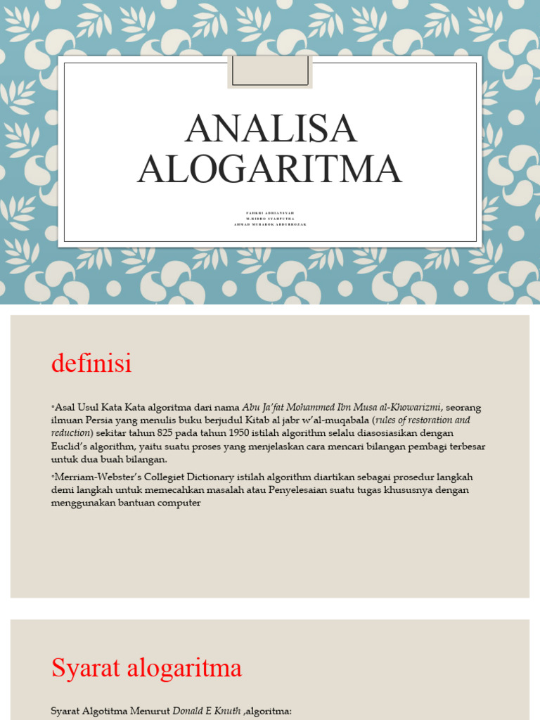Analisa Alogaritma | PDF | Komputer