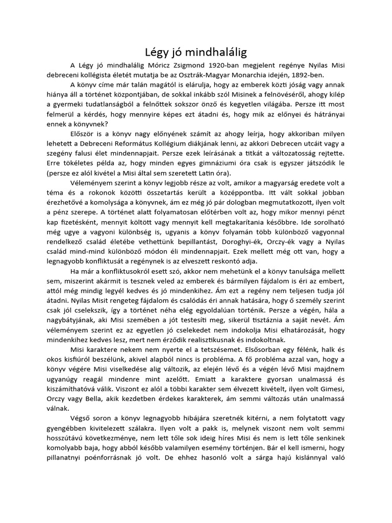 Légy Jó Mindhalálig | PDF