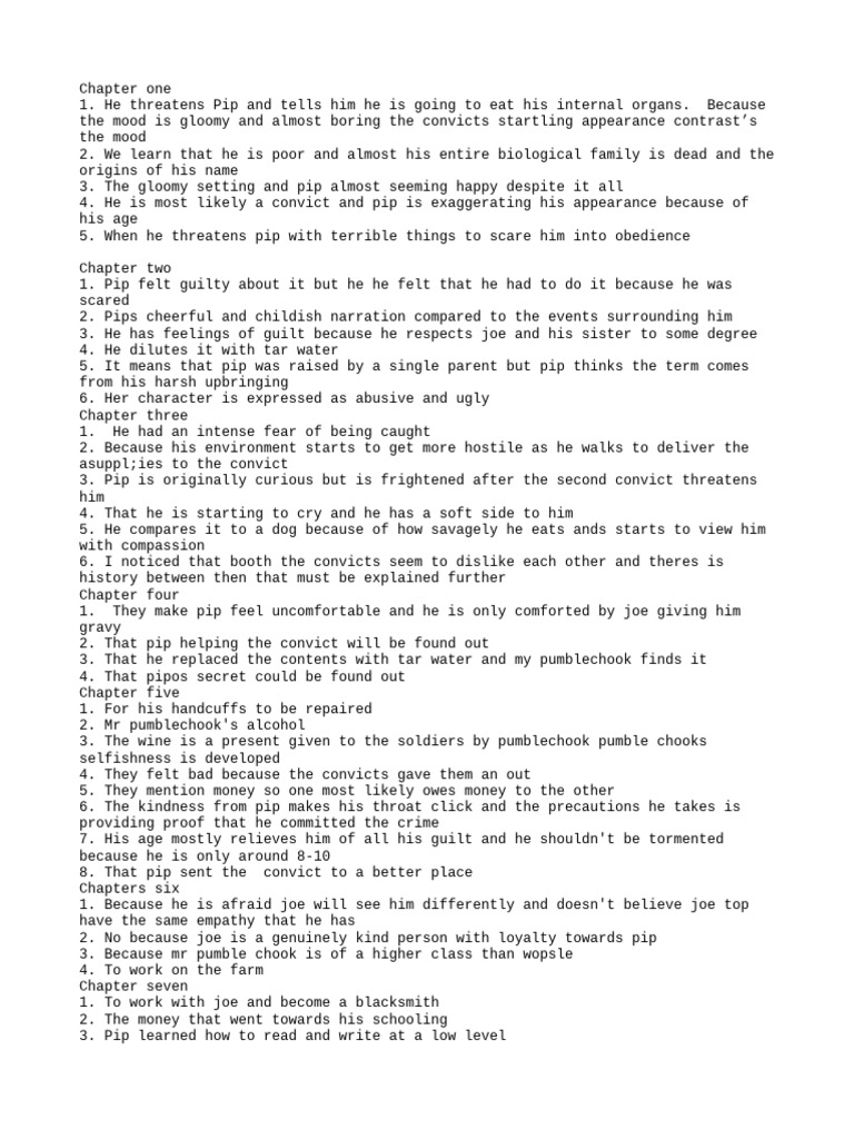 Great Expectations Questions | Download Free PDF | Great Expectations