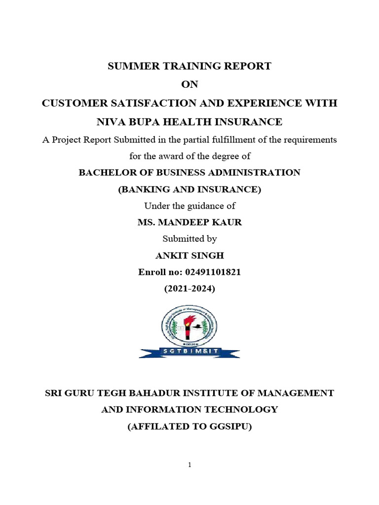 Niva Bupa Customer Satisfaction Report | PDF | Insurance | Consumer ...