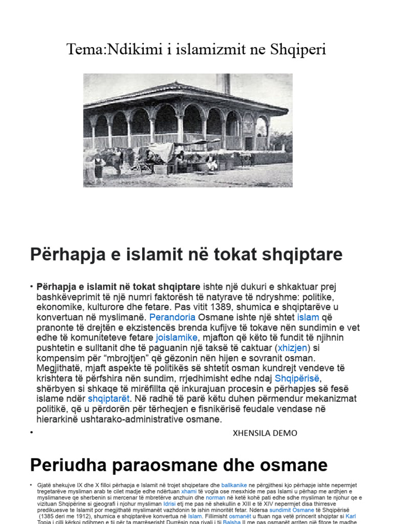 Perhapja e Islamizmit Ne Shqiperi | PDF