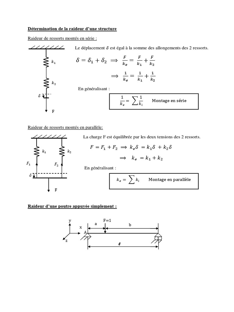 Calcul de la raideur des structures | PDF | Mécanique des milieux ...