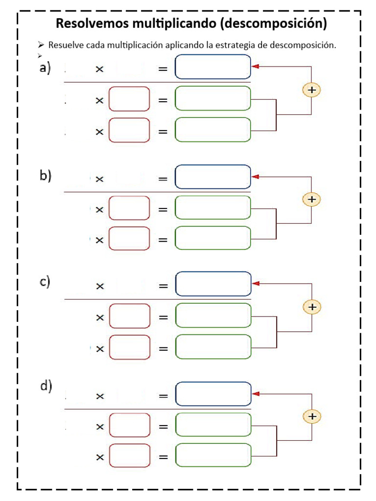 Ficha Problemas Multiplicacion Con Descomposición2 | PDF