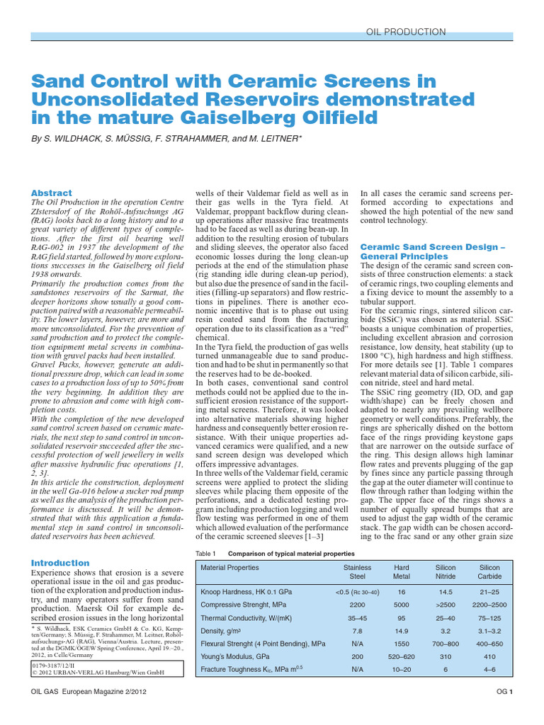 PR 1202 GI Oil&Gas Sand-Control-With-Ceramic-Screens 1202 | PDF ...
