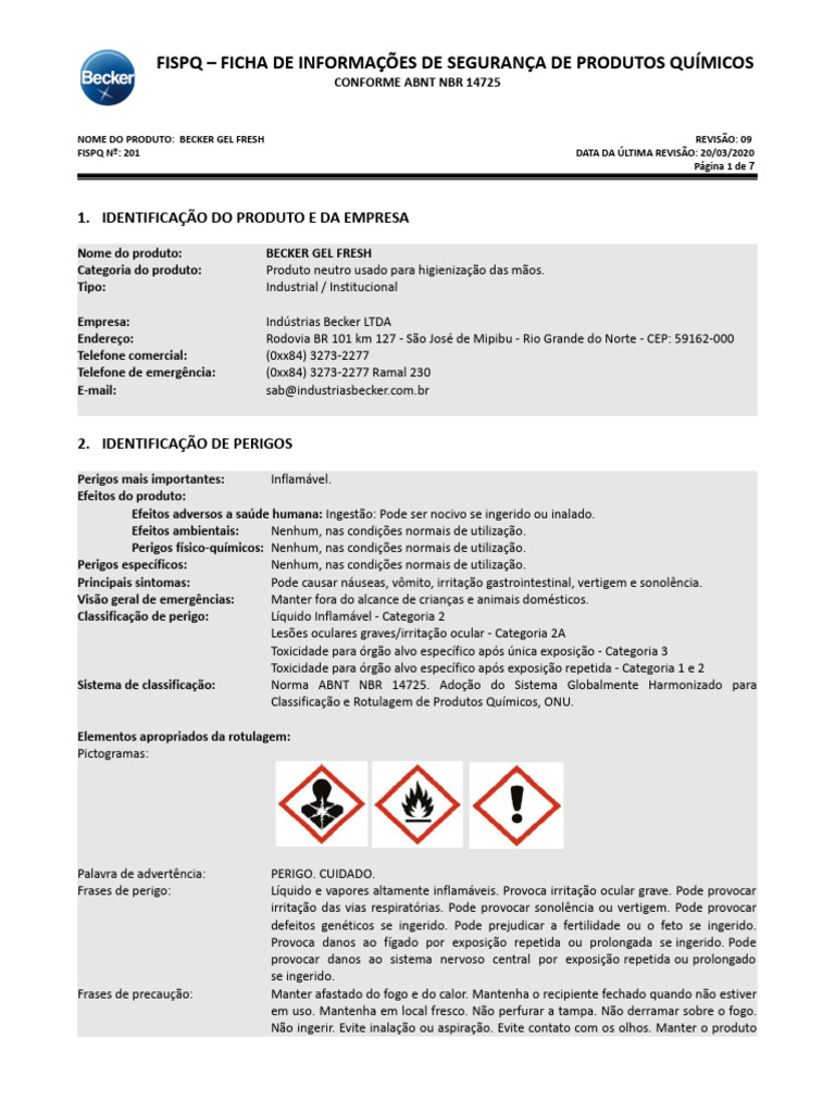 Fispq Alcool Becker | PDF | Etanol | Química