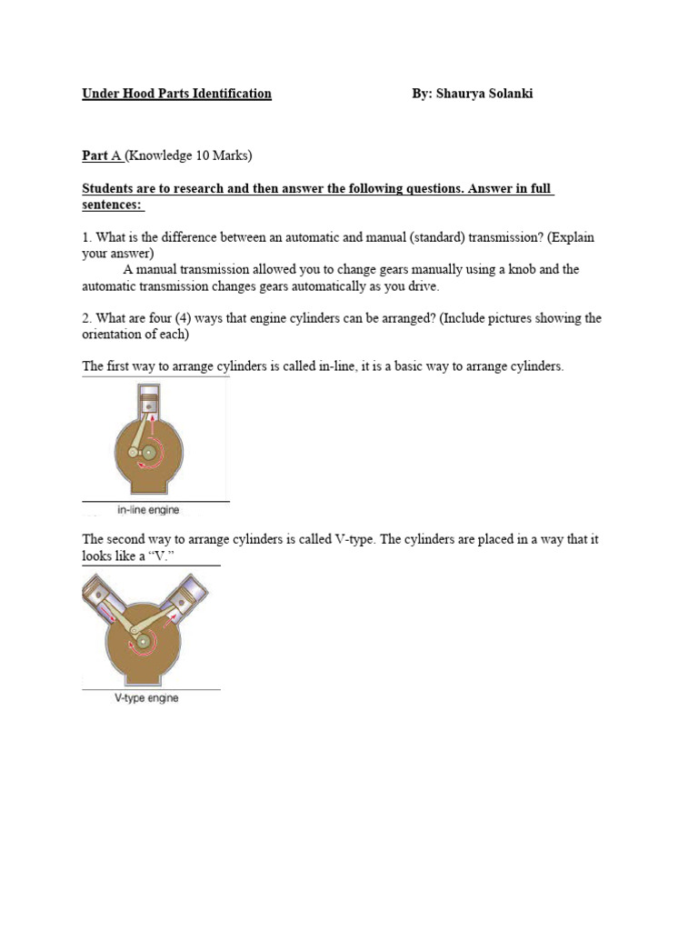 Under Hood Parts Identification Guide | PDF | Engines | Propulsion