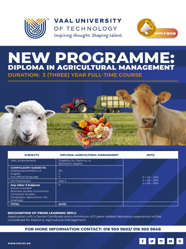 Diploma in Agricultural Management RPL | PDF