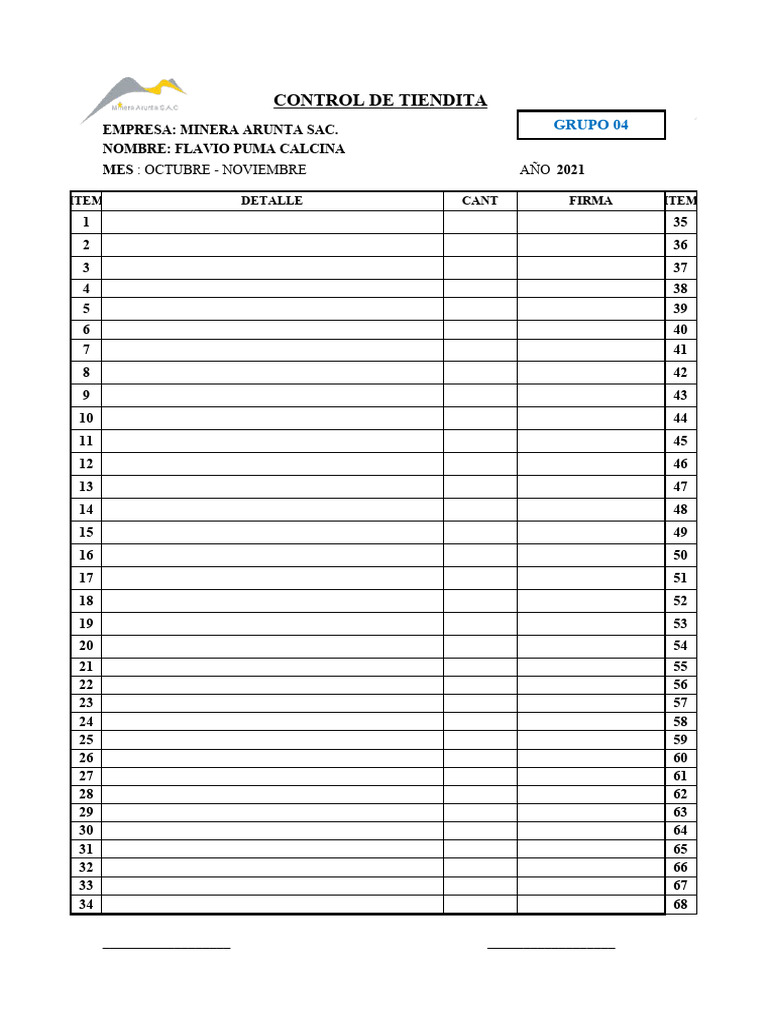 Control Tienda | PDF