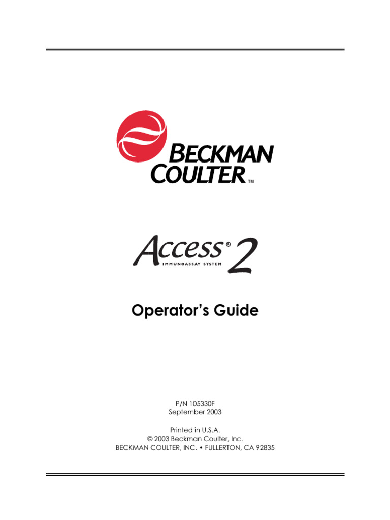 Access 2 Operator's Guide | PDF | Computing