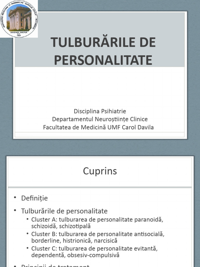 Curs 7-Tulburari-De-Personalitate | PDF