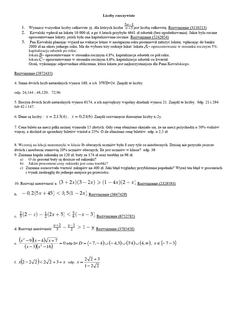Liczby Rzeczywiste Cz2 Pdf
