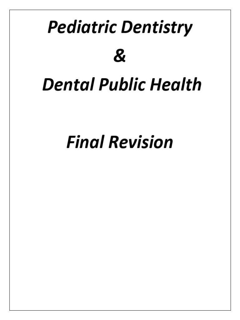 1 - Cairo Uni - Final Revision MCQ Pedo | PDF | Clinical Medicine | Tooth