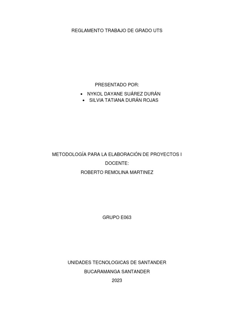 TRABAJO METODOLOGIA PARA LA ELABORACION DE PROYECTO I | PDF | Plan de estudios | Maestros