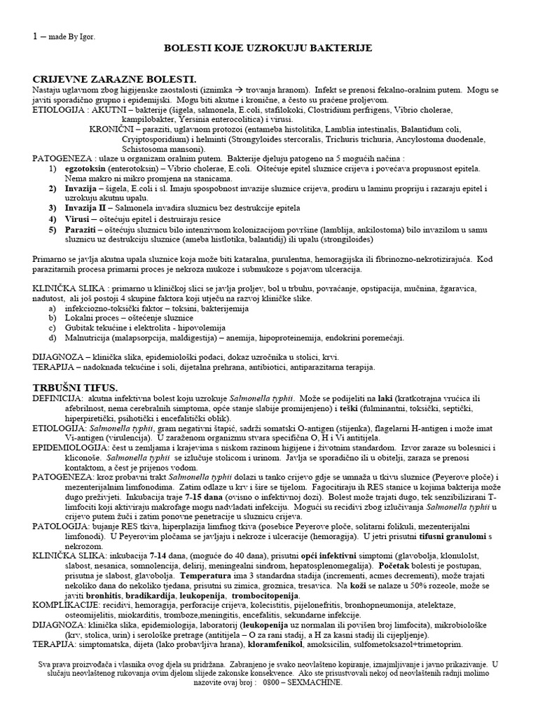 Infekti Skripta Mini | PDF