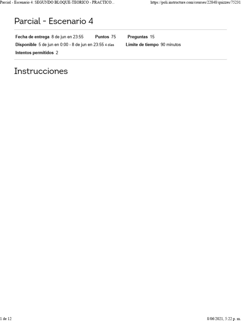 Escenario 4 - Parcial Intento 1 | PDF | Inversiones | Ahorro