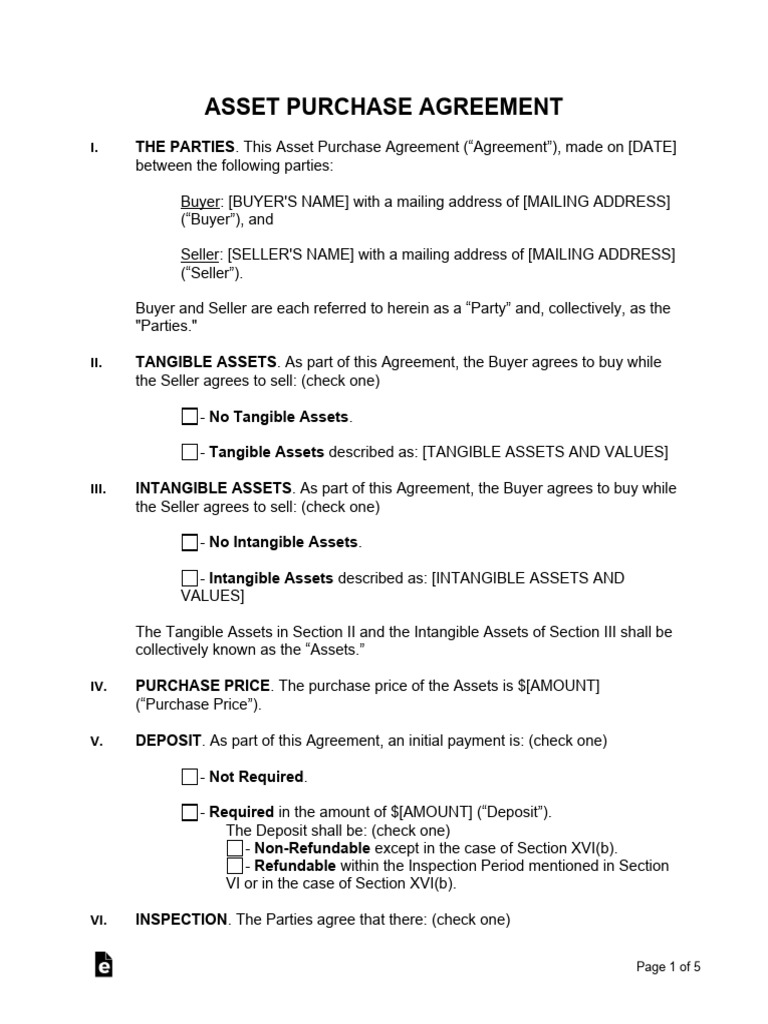 Asset Purchase Agreement | PDF | Procurement | Insurance