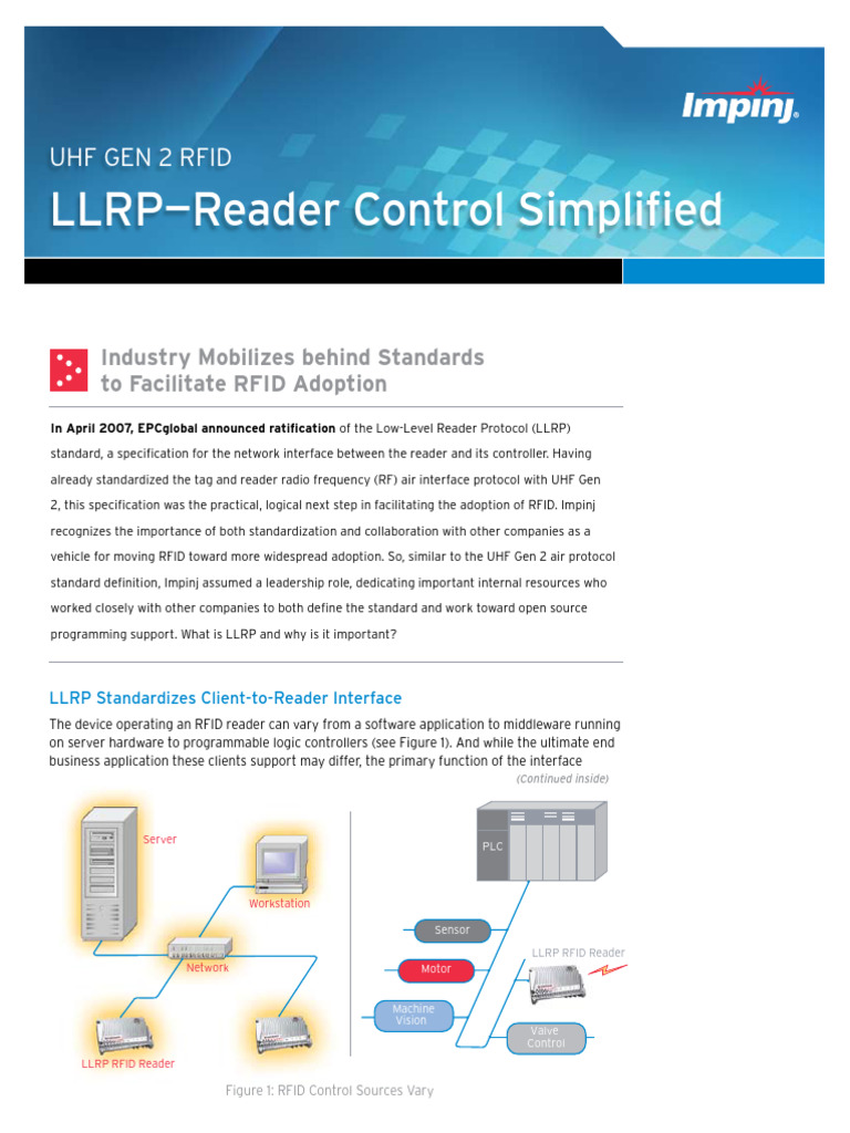 IPJ LLRP ReaderControlSimplified 20070101 | PDF | Radio Frequency ...