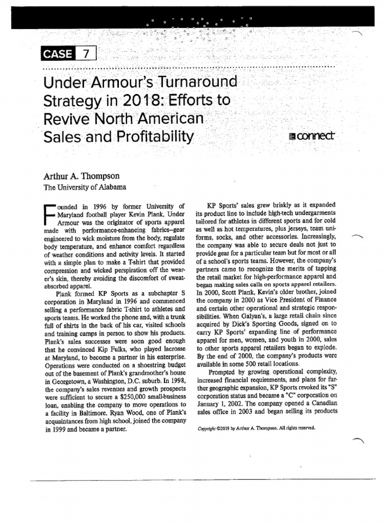 Under Armour Case Study | PDF