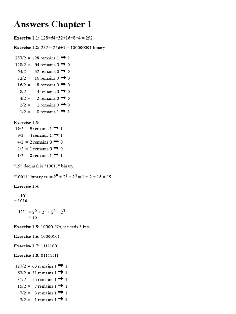 Z80 - Basic Concepts - Answers of Exercises | PDF | Computer Engineering | Theory Of Computation
