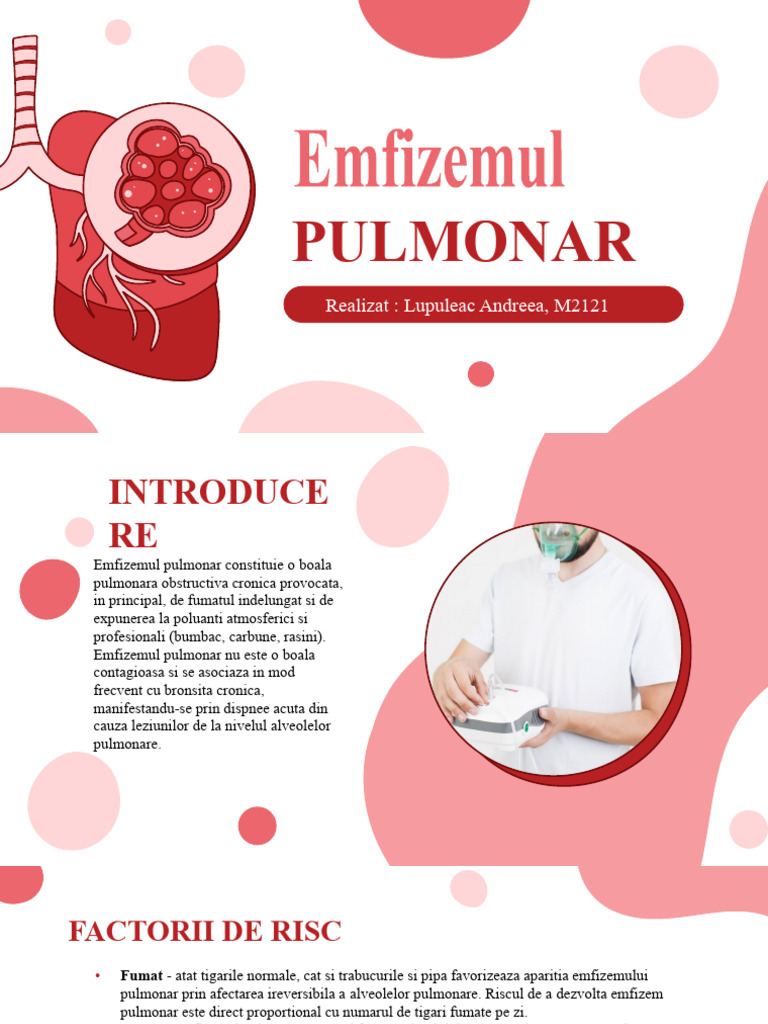 PowerPoint Emfizem Pulmonar Boli Interne | PDF