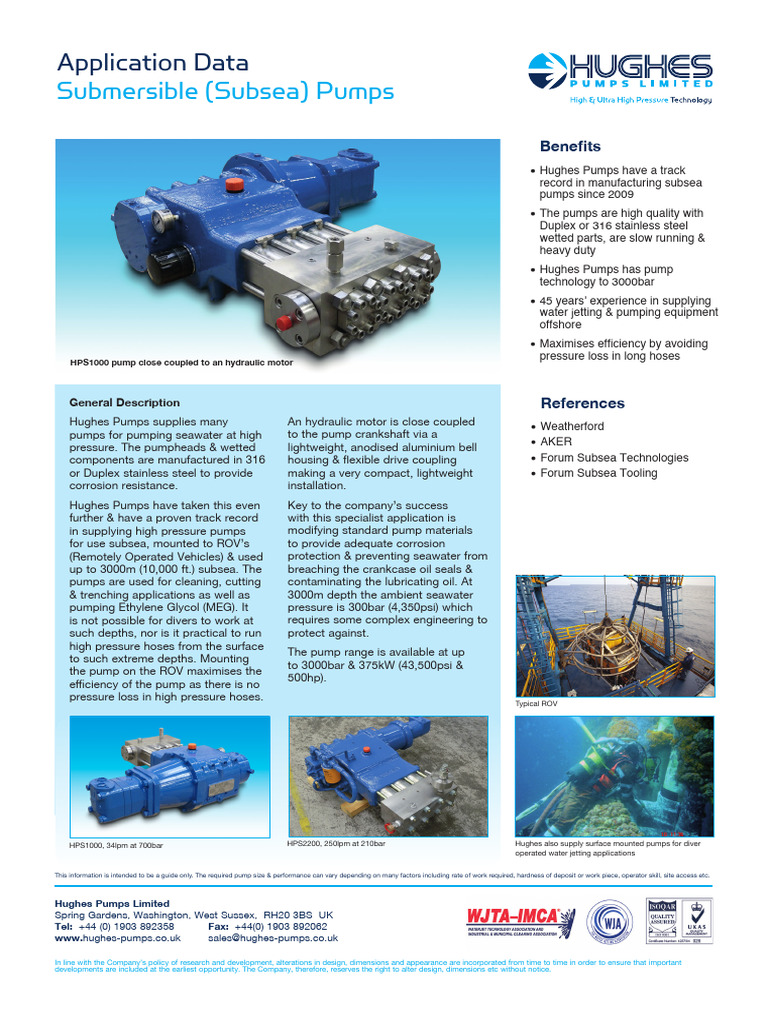 App - Submersible subsea pumps | PDF | Pump | Mechanical Engineering