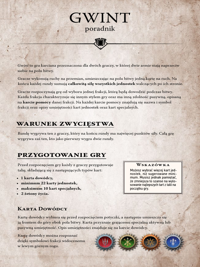 PL Manual Gwent ONLINE | PDF