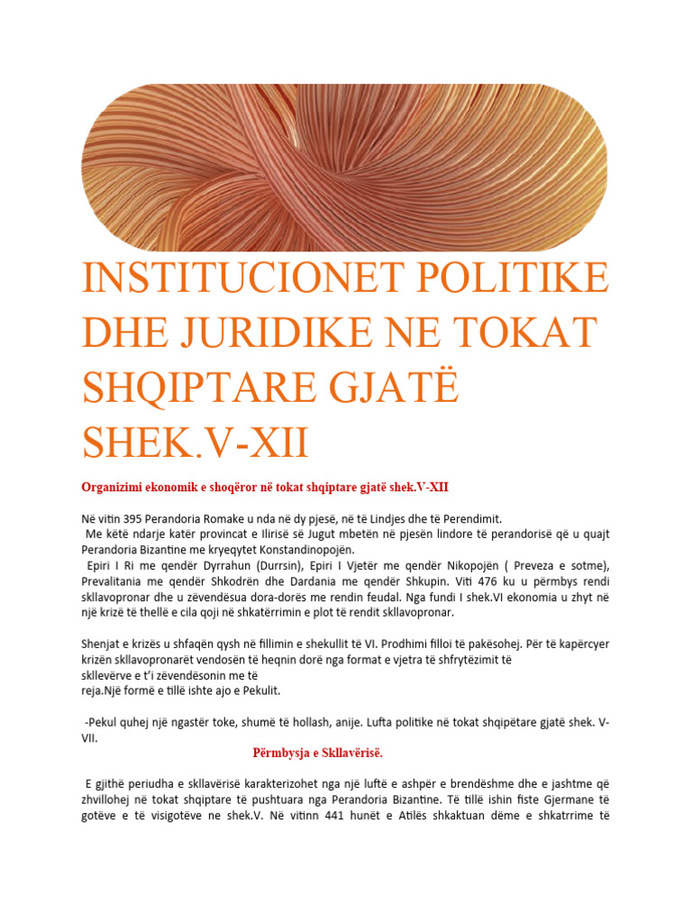 Kap - III HISTORI SHTETI DHE E SE DREJTES NE SHQIPERI | PDF