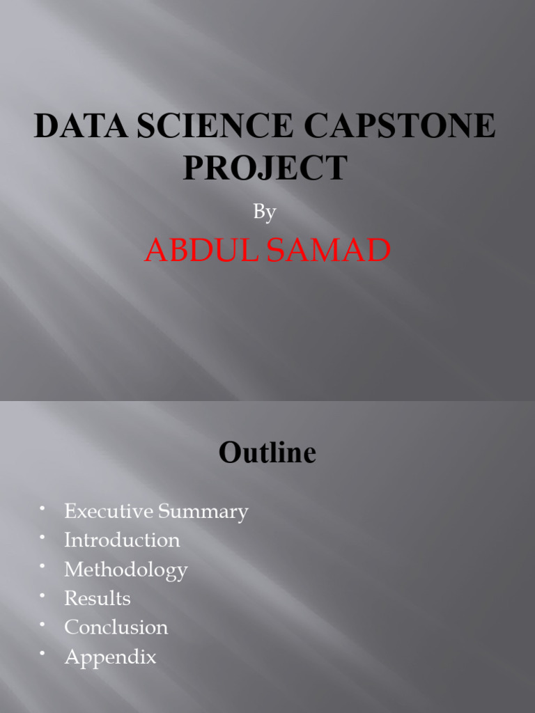 Data Science Capstone Project | PDF | Predictive Analytics | Information Technology